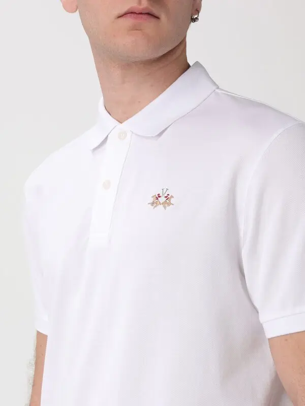 LA MARTINA Cotton Polo Shirt With Logo - White