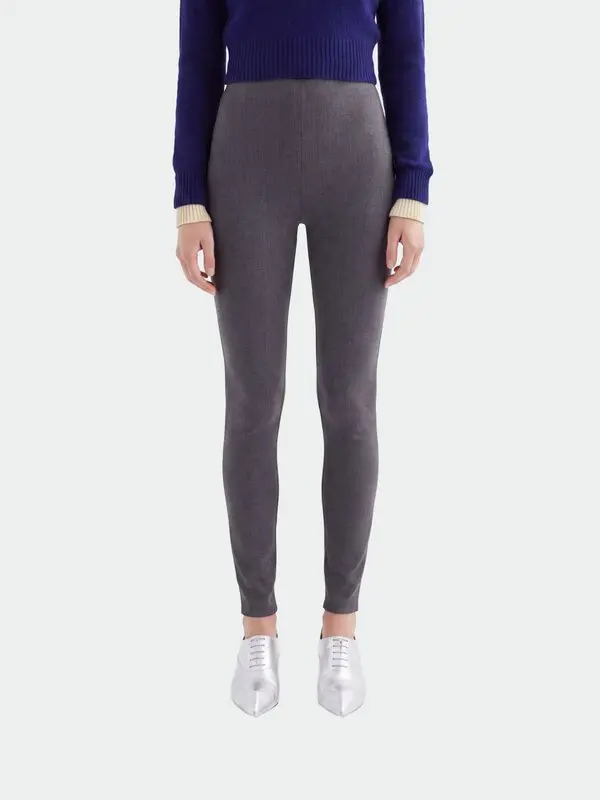 JIL SANDER Stretch Virgin Wool Leggings - Black