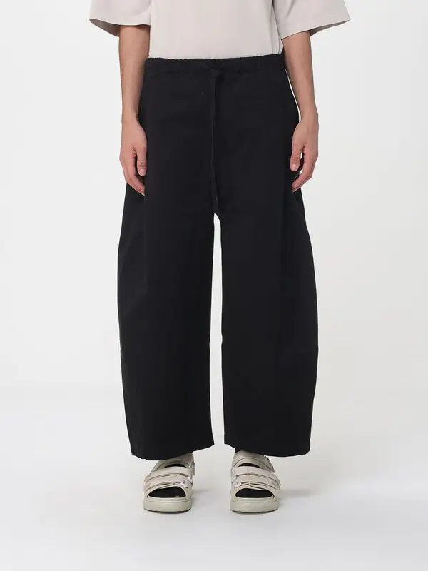 ENTIRE STUDIOS Cotton Wide Leg Trousers - Black