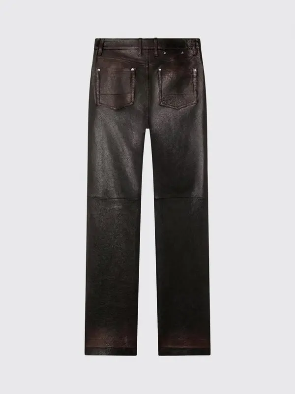 GOLDEN GOOSE Straight Leather Trousers