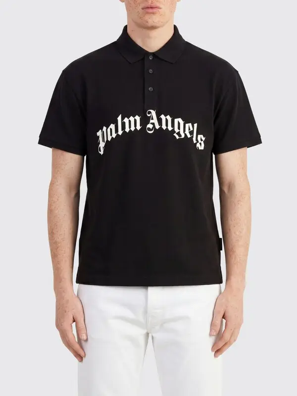 Palm Angels Classic Cotton Polo Shirt With Logo
