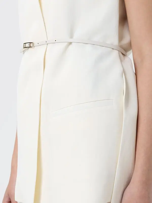 Fabiana Filippi Tailored Vest In Linen Blend