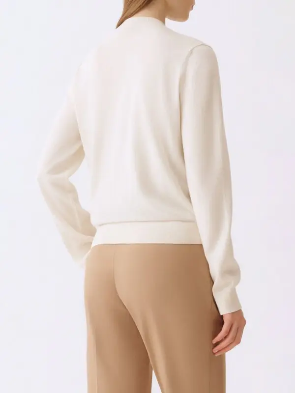 Fabiana Filippi Virgin Wool And Cotton Crew Neck Cardigan