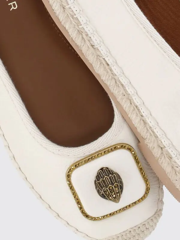 Kurt Geiger Pimlico Leather Espadrilles With Ankle Ties