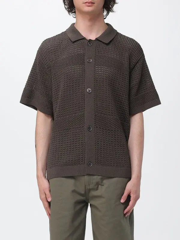Obey Cotton Knit Polo Shirt - Brown