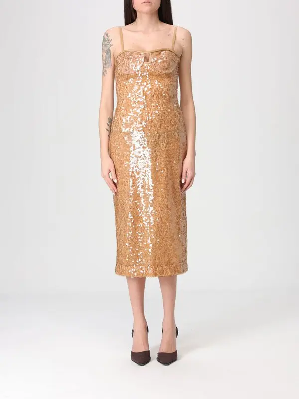 David Koma Embellished Sequined Midi Dress
