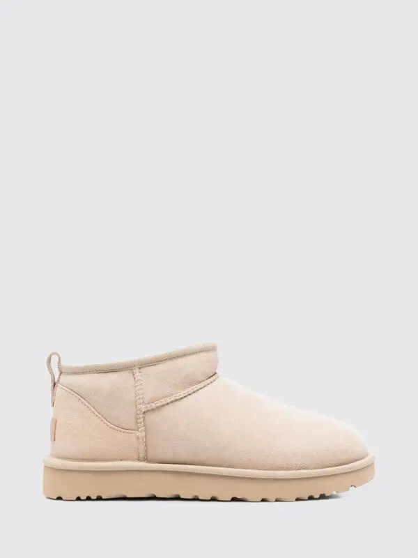 UGG Classic Ultra Mini Waterproof Suede Ankle Boots - Beige