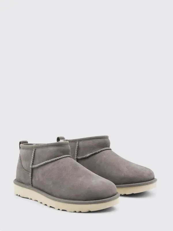 UGG Classic Ultra Mini Waterproof Suede Platform Ankle Boots - Grey
