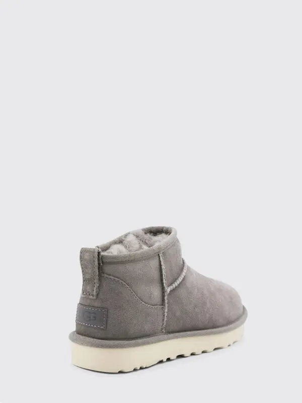 UGG Classic Ultra Mini Waterproof Suede Platform Ankle Boots - Grey