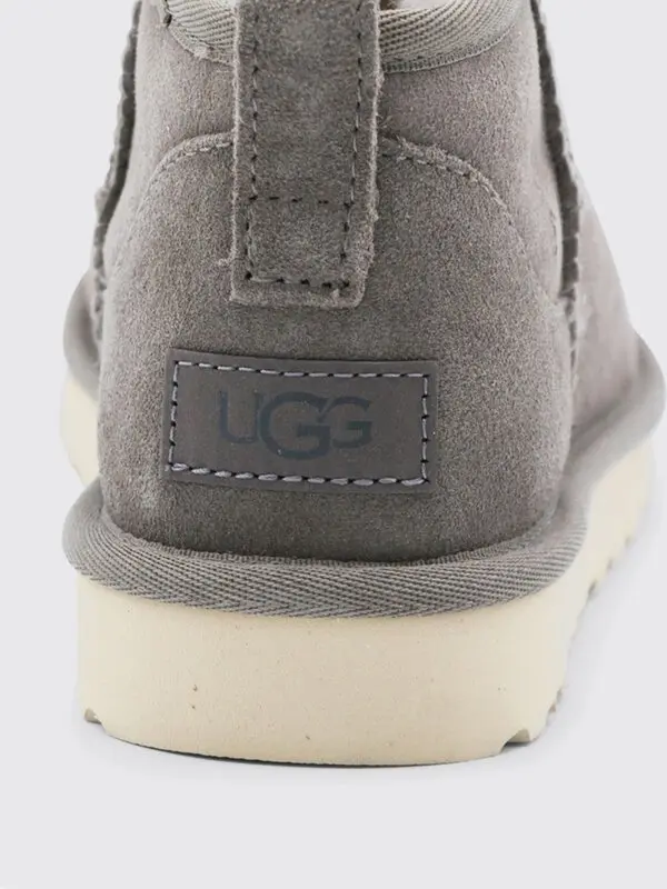 UGG Classic Ultra Mini Waterproof Suede Platform Ankle Boots - Grey
