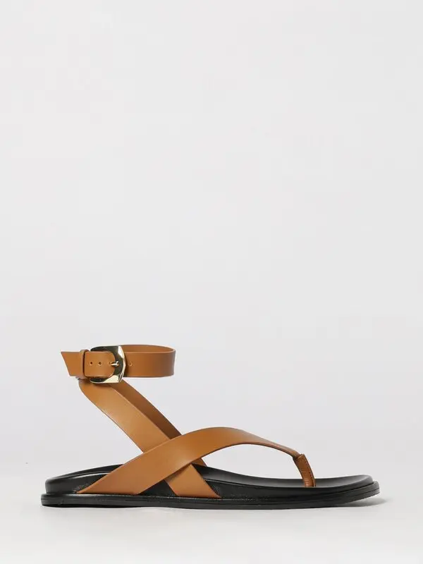 STUART WEITZMAN Mary Kate Python Print Leather Sandal - Beige
