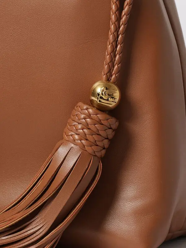 Etro Kalispera Large Leather Shoulder Bag With Tassels
