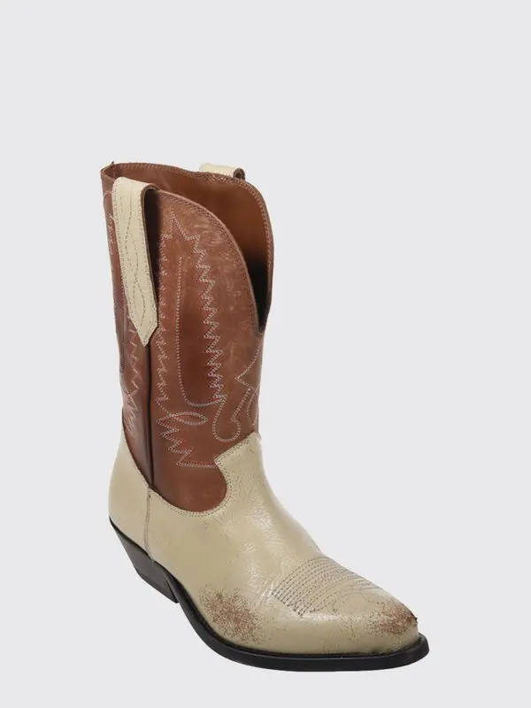 GOLDEN GOOSE Wish Star Leather Boots - Natural