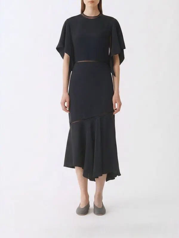 Fabiana Filippi Asymmetric Midi Dress - Blue