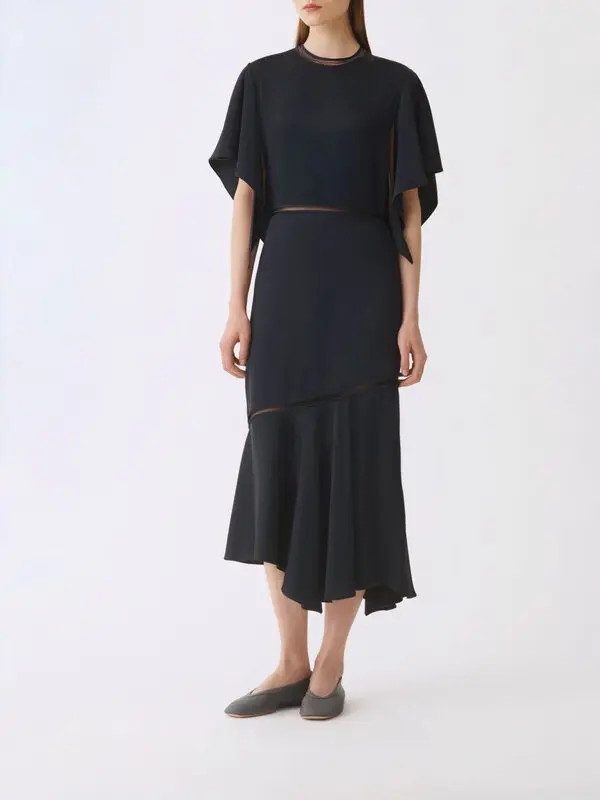 Fabiana Filippi Asymmetric Midi Dress - Blue