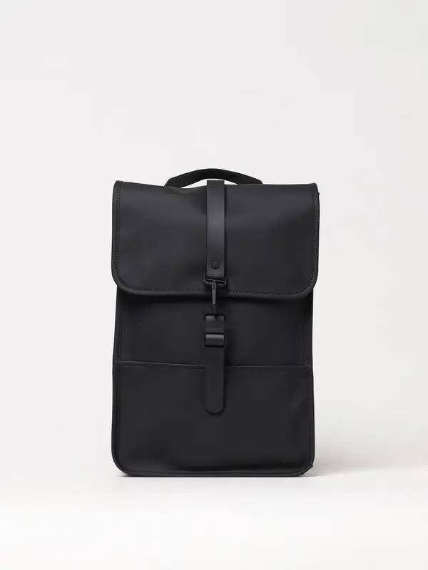Rains Puffed Mini Backpack In Waterproof Pu - Black