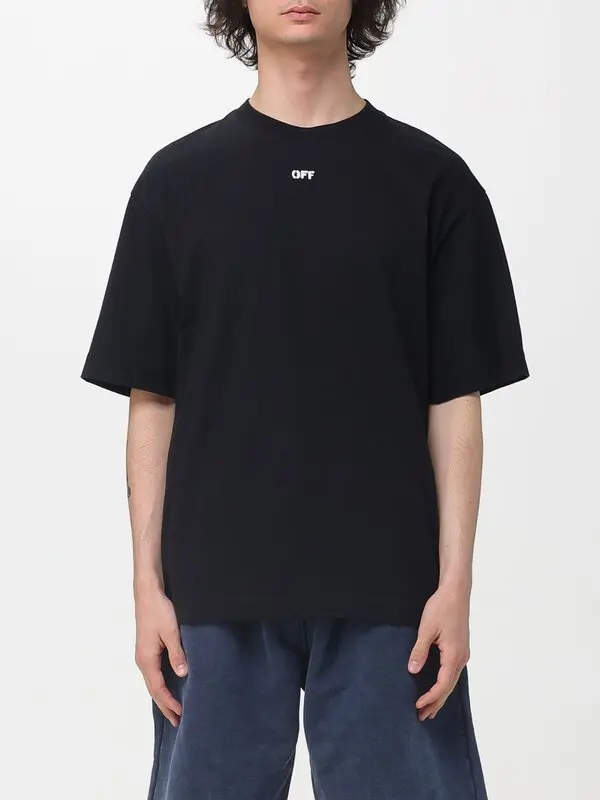 Off-White Crew-neck T-shirt In Cotton