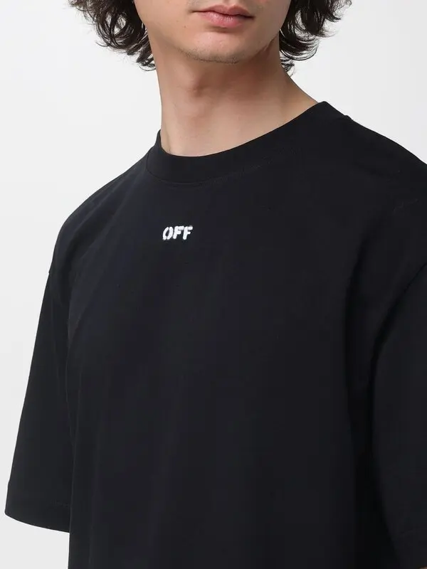 Off-White Crew-neck T-shirt In Cotton