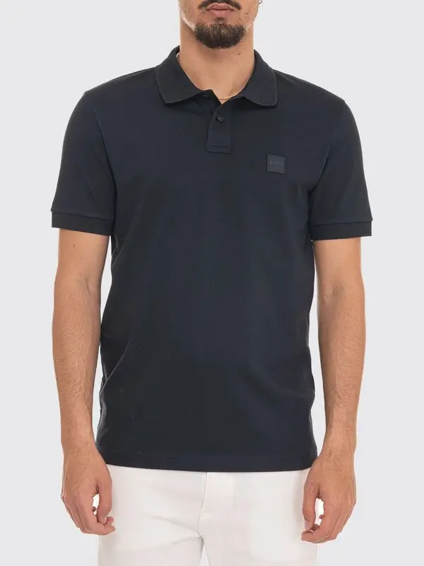 BOSS Basic Cotton Polo Shirt - Blue 1