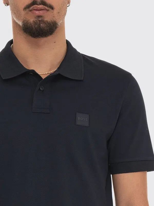 BOSS Basic Cotton Polo Shirt - Blue 1