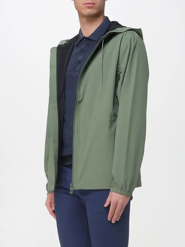 Rains Suva Jacket In Technical Fabric With Hood - Green