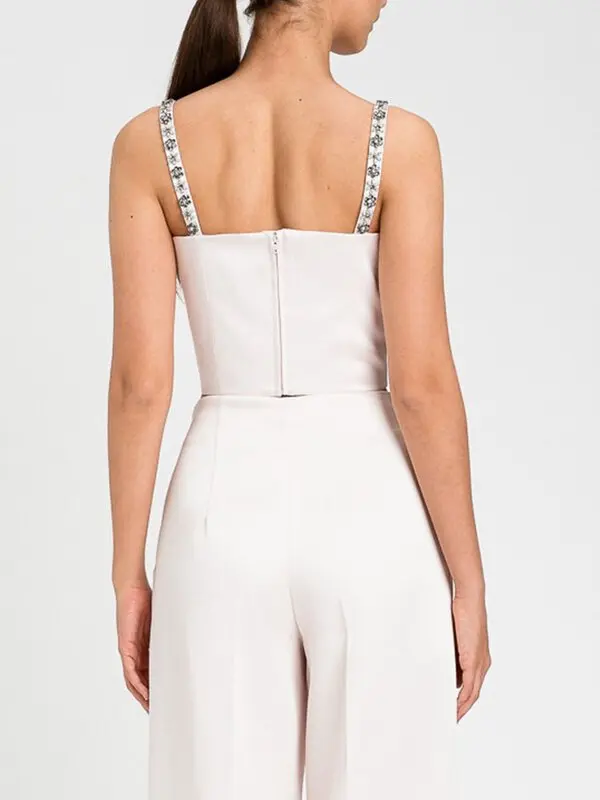 TWINSET Embellished Strappy Cropped Top