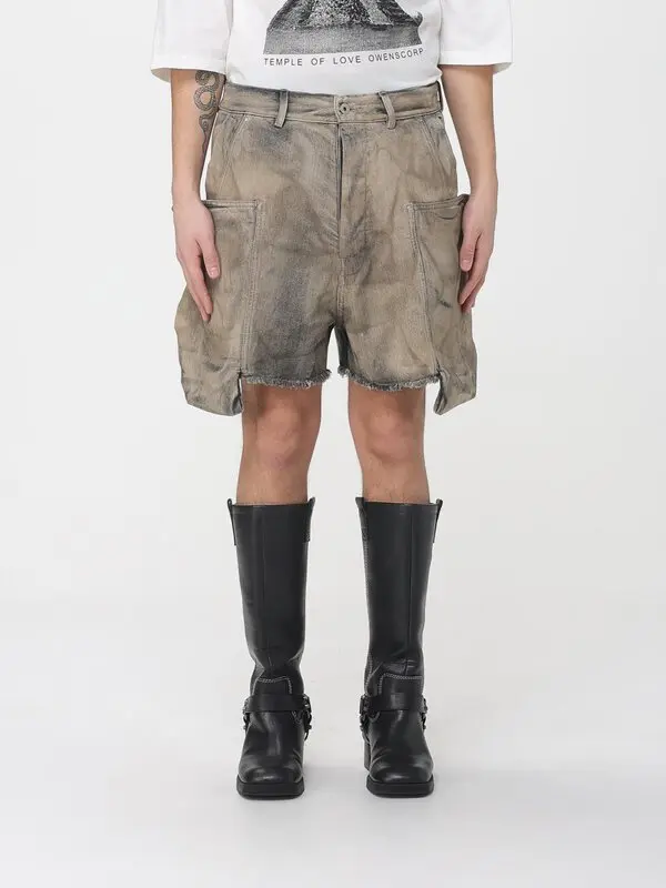 Rick Owens Stefan Cotton Shorts - Rust