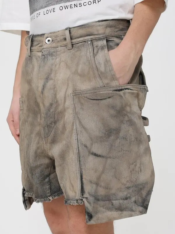 Rick Owens Stefan Cotton Shorts - Rust