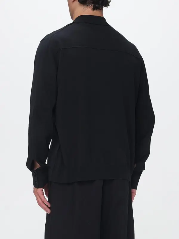 PAOLO PECORA Cotton Polo Cardigan - Black