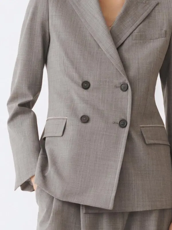 Fabiana Filippi Double-breasted Virgin Wool Blazer