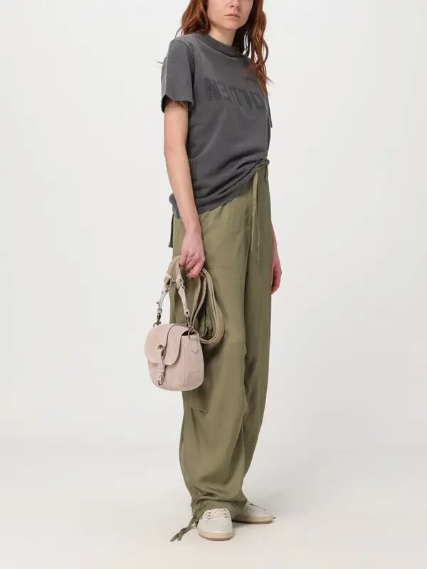 GOLDEN GOOSE Cotton T-shirt With Rhinestone Logo