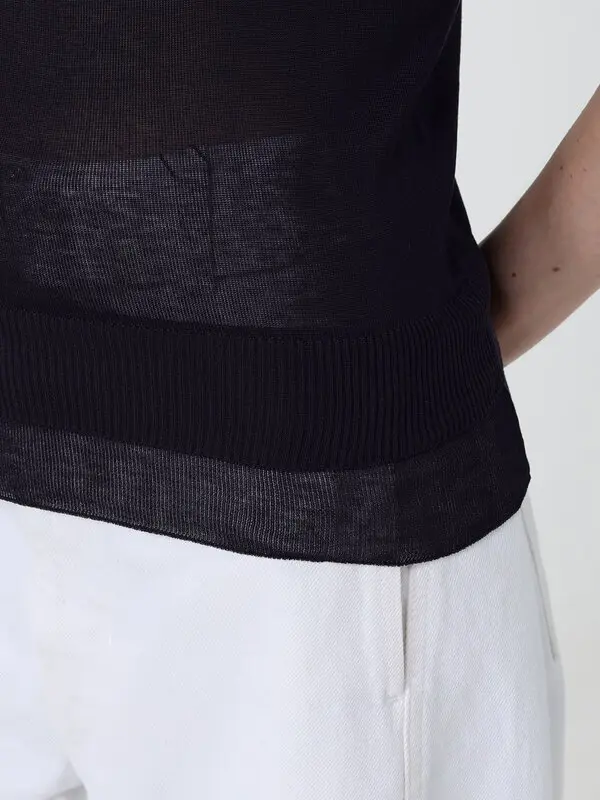 LEMAIRE Viscose And Silk Top - Blue