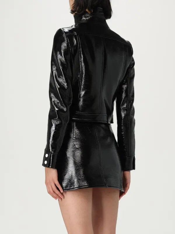 COURREGES Cropped Glossy Finish Jacket