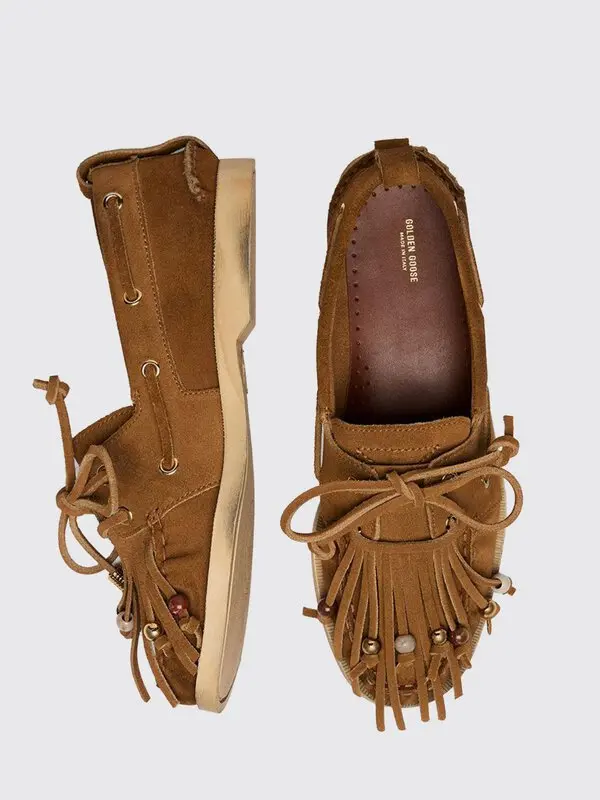 GOLDEN GOOSE Fringed Suede Loafers