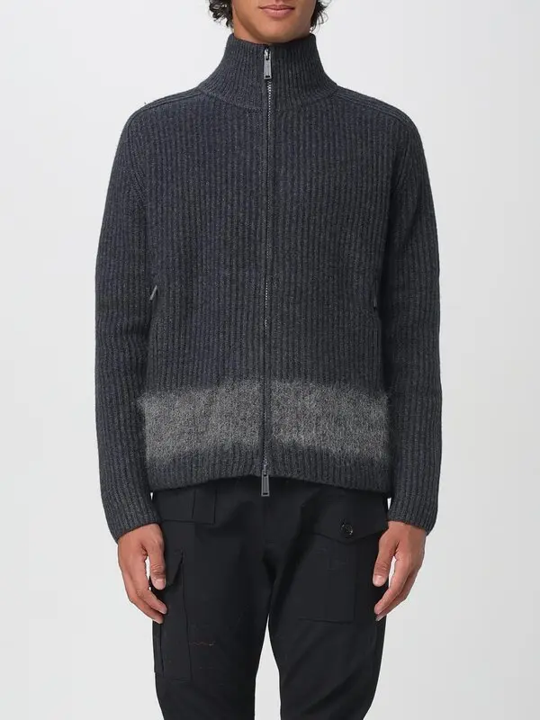 Dsquared2 Zip-up Ribbed Knit Jumper