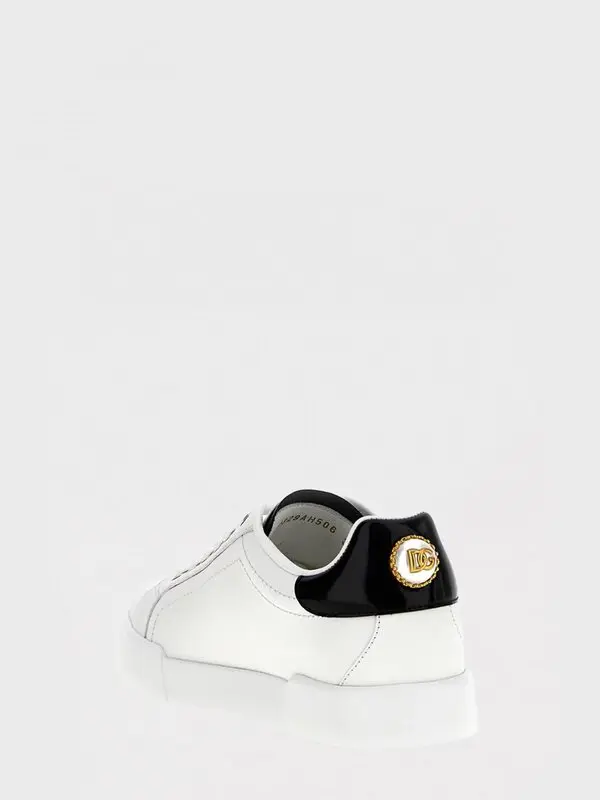 Dolce & Gabbana Lace-up Leather Sneakers - White