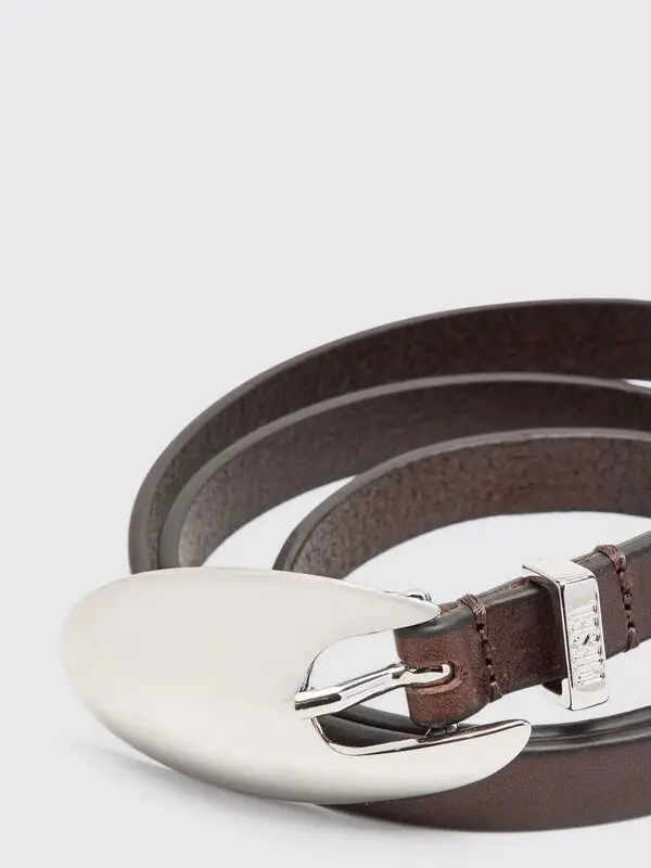 DIESEL® Leather Belt With Silver-tone Buckle