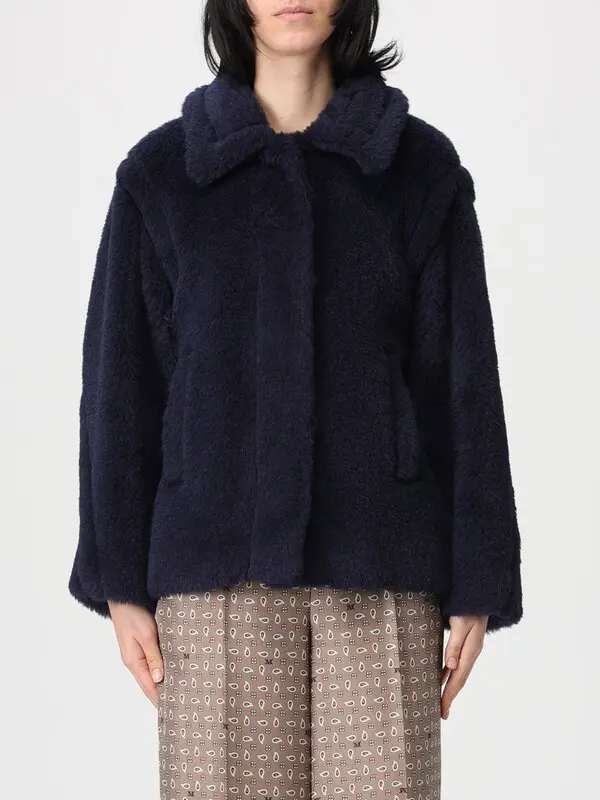Max Mara Fur Coat Colour - Marine