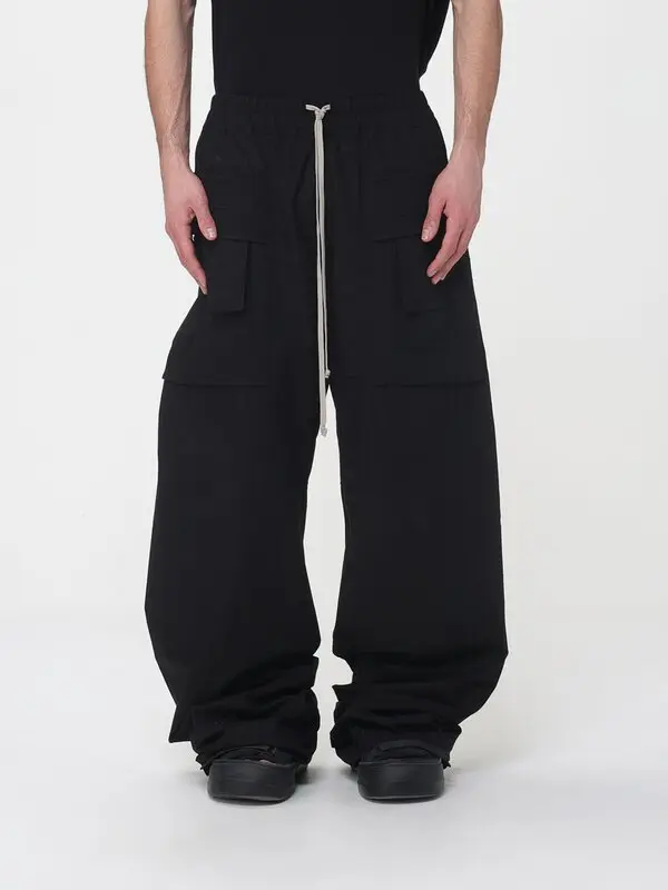 Rick Owens Cotton Flared Cargo Trousers
