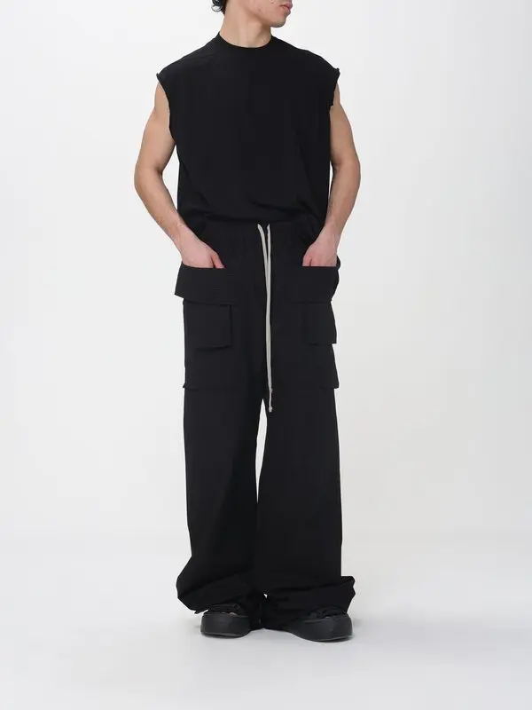 Rick Owens Cotton Flared Cargo Trousers