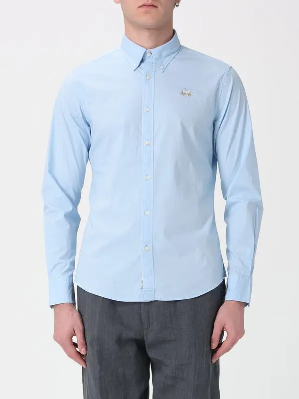 LA MARTINA Classic Cotton Shirt - Gnawed Blue