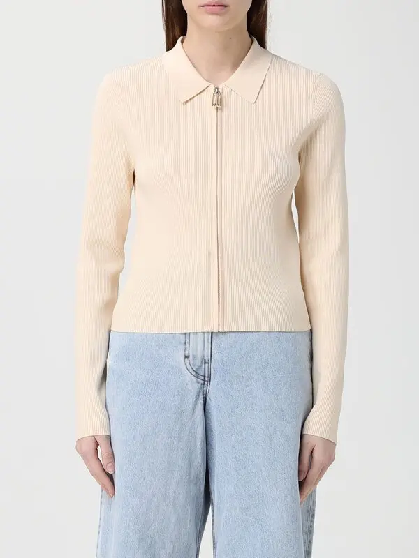 Victoria Beckham Ribbed Zip Polo Shirt