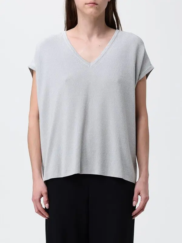 Fabiana Filippi V-neck Cotton Blend Sweater - Sky