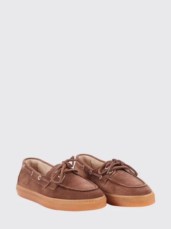 SUMMERY COPENHAGEN Paia Suede Boat Loafers - Brown