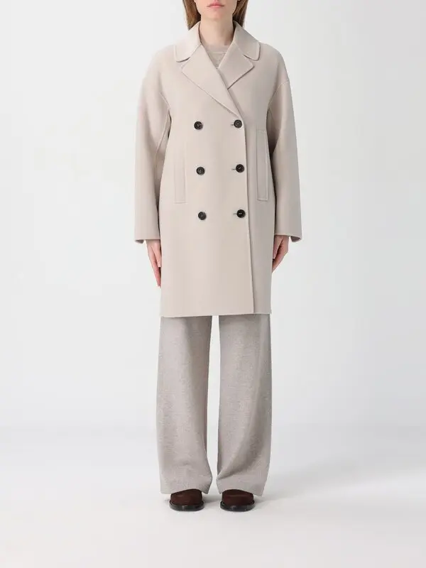 Max Mara Double Breasted Coat - Sand