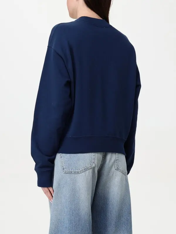 Chloé Cotton Crewneck Sweatshirt With Logo - Blue