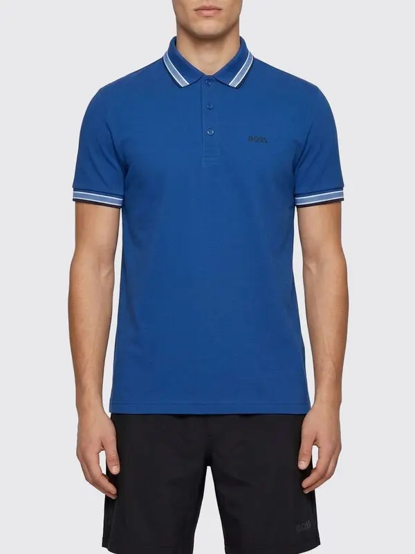 BOSS Basic Cotton Polo Shirt - Blue