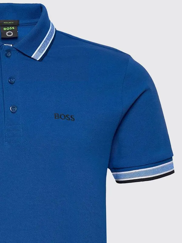 BOSS Basic Cotton Polo Shirt - Blue