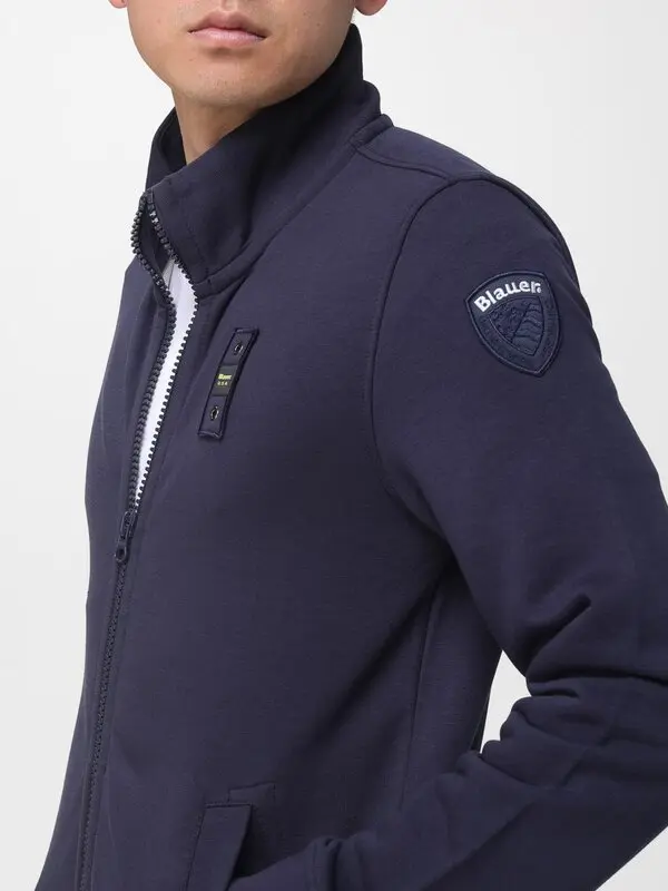 BLAUER. Cotton Zip-up Sweatshirt