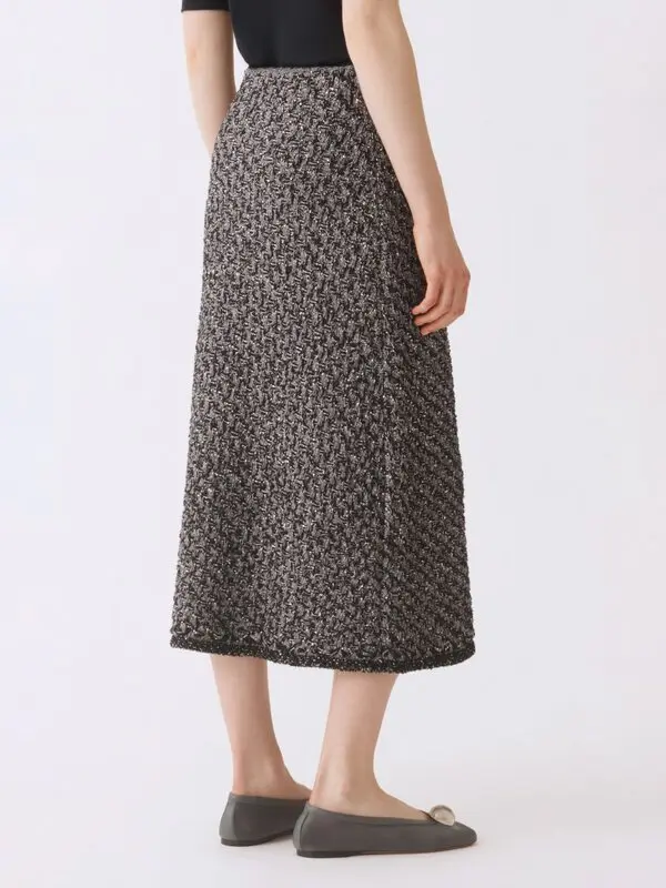 Fabiana Filippi Textured Midi Pencil Skirt - Blue